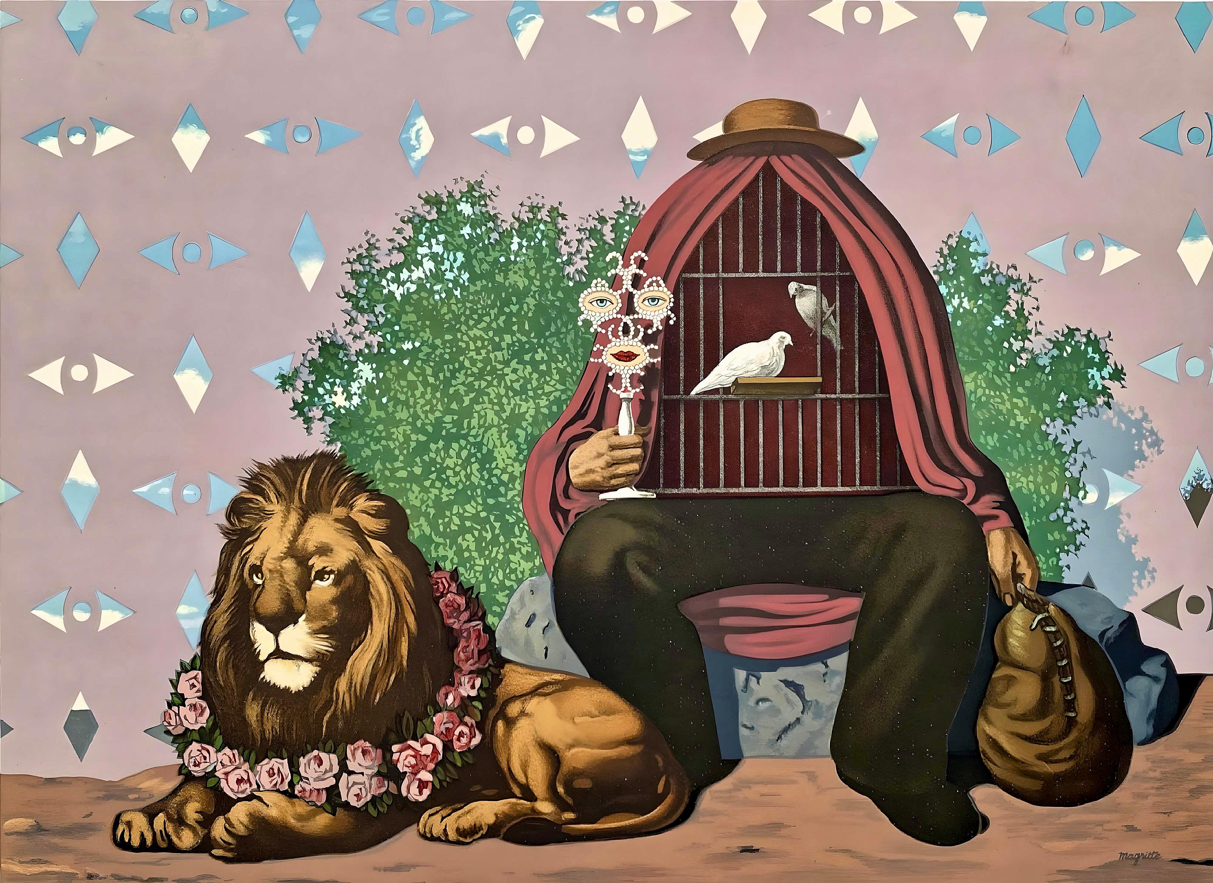 Magritte, Deux Tourterelles, dans la Chaude Pénombre de Leur Maison ...