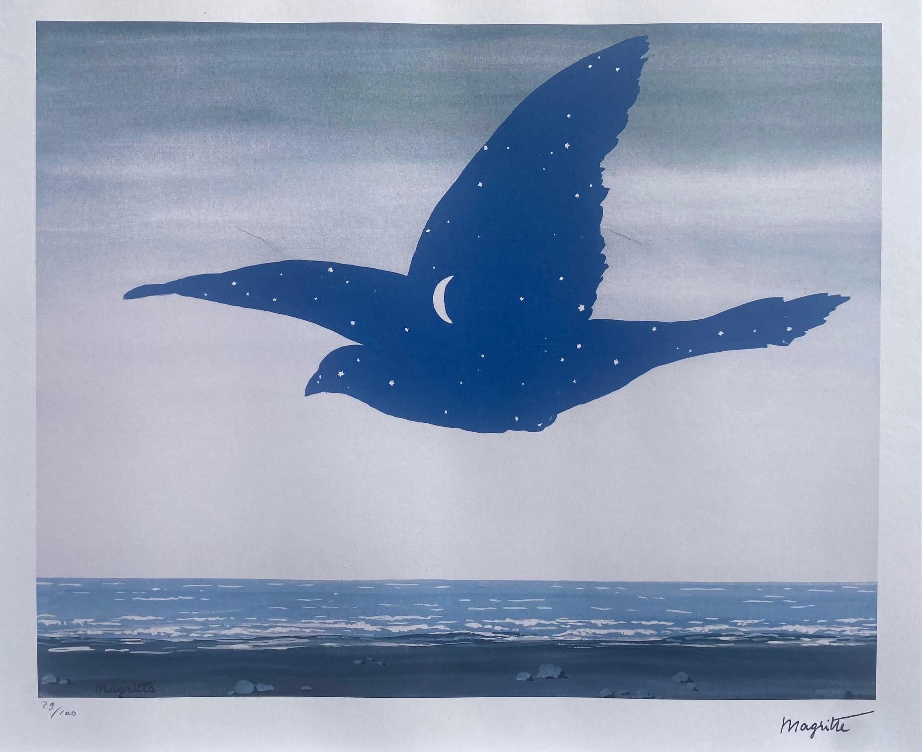 René Magritte - Sky Bird- original Magritte lithograph surrealistic ...