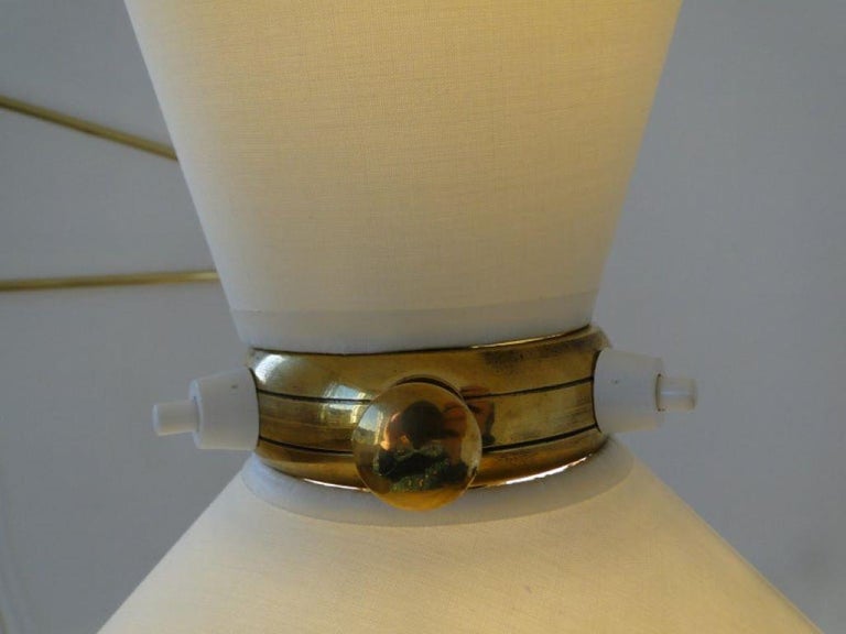 Rene Mathieu Large Vintage Brass Double Arms Adjustable Diabolo Wall ...