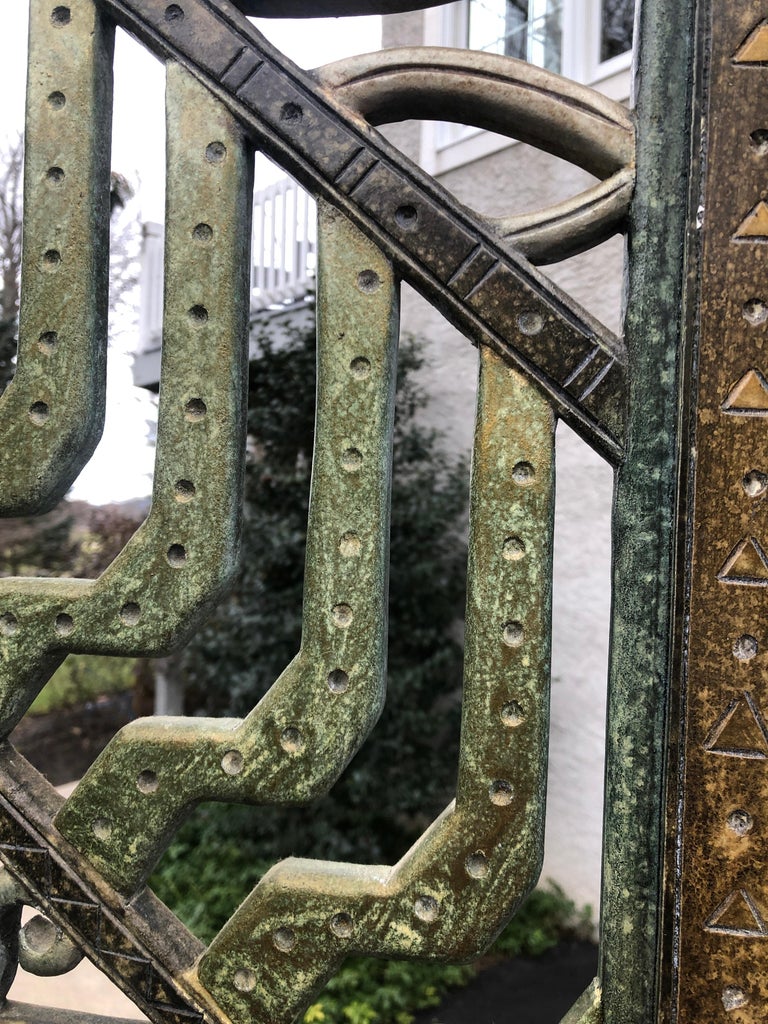 Rene Paul Chambellan Style Art Deco Screen Mixed Metal at 1stDibs