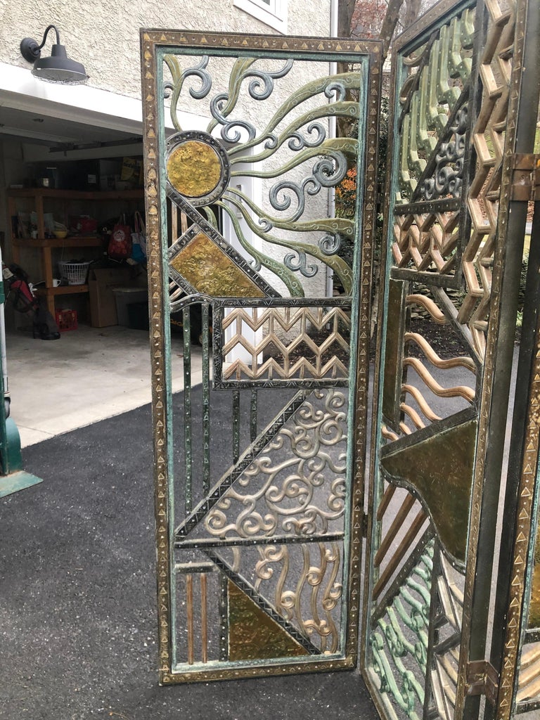 Rene Paul Chambellan Style Art Deco Screen Mixed Metal at 1stDibs