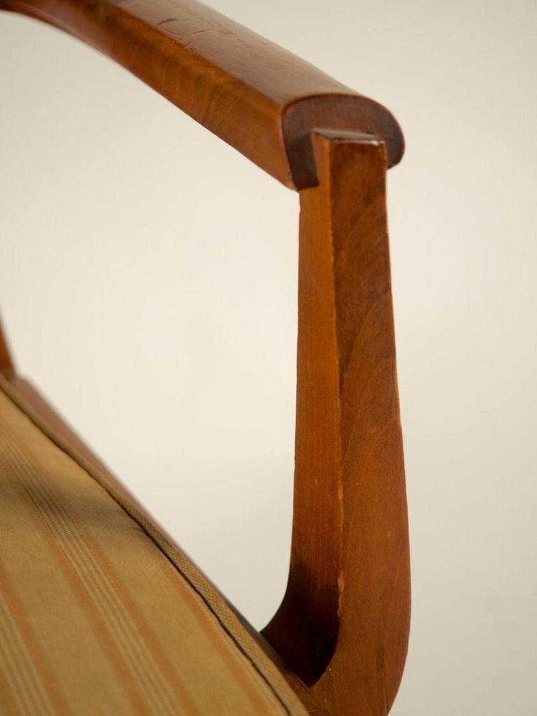 Rene Prou Armchairs in Walnut, 2 Pairs For Sale at 1stDibs