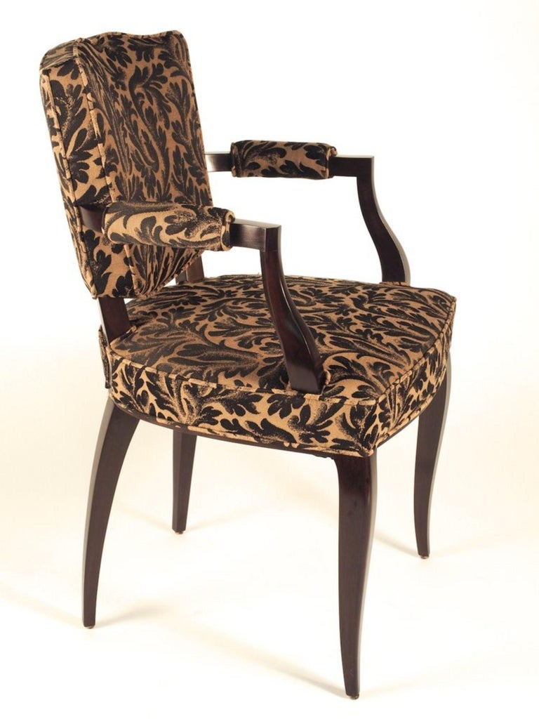 Rene Prou Pair of Open-Sided Armchairs For Sale at 1stDibs