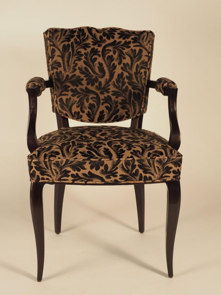 Rene Prou Pair of Open-Sided Armchairs For Sale at 1stDibs