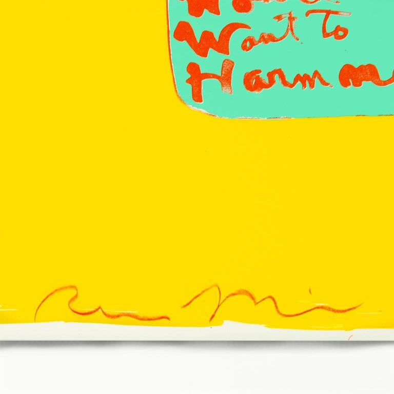 Rene Ricard - Dangerous Liaisons: Yellow, red, Tiffany blue abstract ...