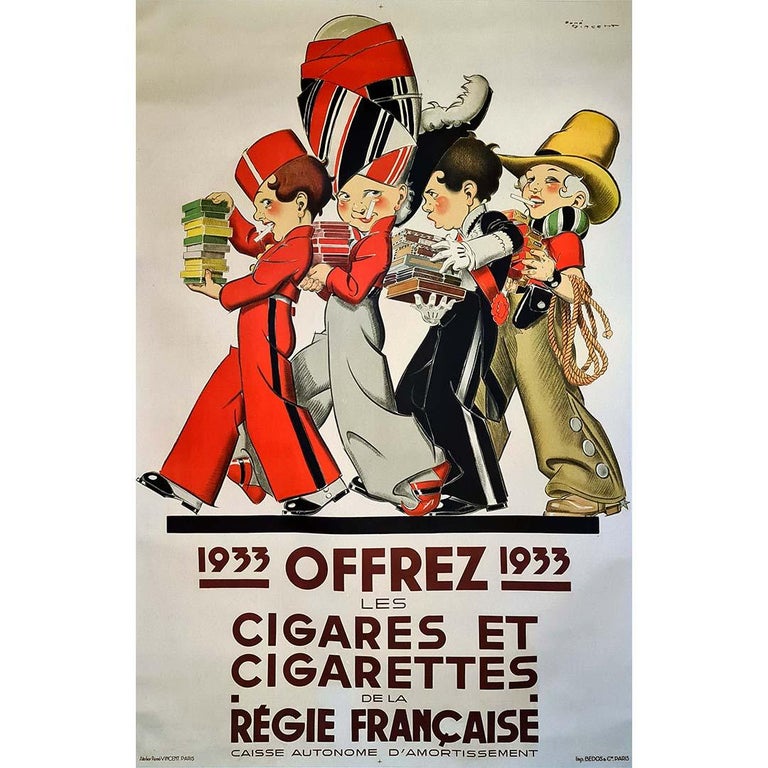 Rene Vincent - 1933 Original advertising poster of Rene Vincent for the ...