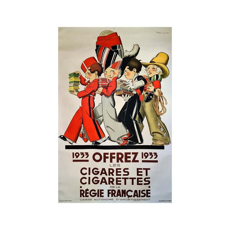 Rene Vincent - 1933 Original advertising poster of Rene Vincent for the ...