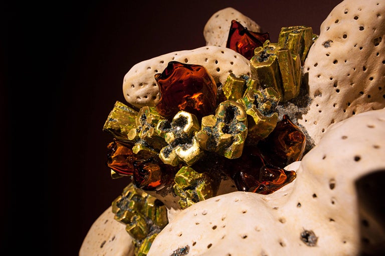 Renee Brown - Petrified Coral, Pyromorphite, Amberite, Copper Cabochon ...