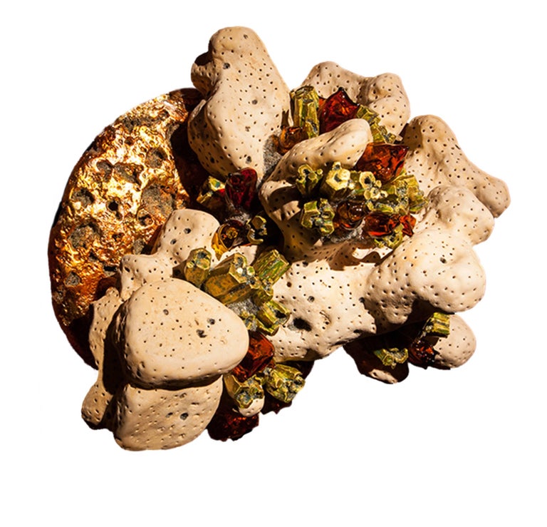 Renee Brown - Petrified Coral, Pyromorphite, Amberite, Copper Cabochon ...