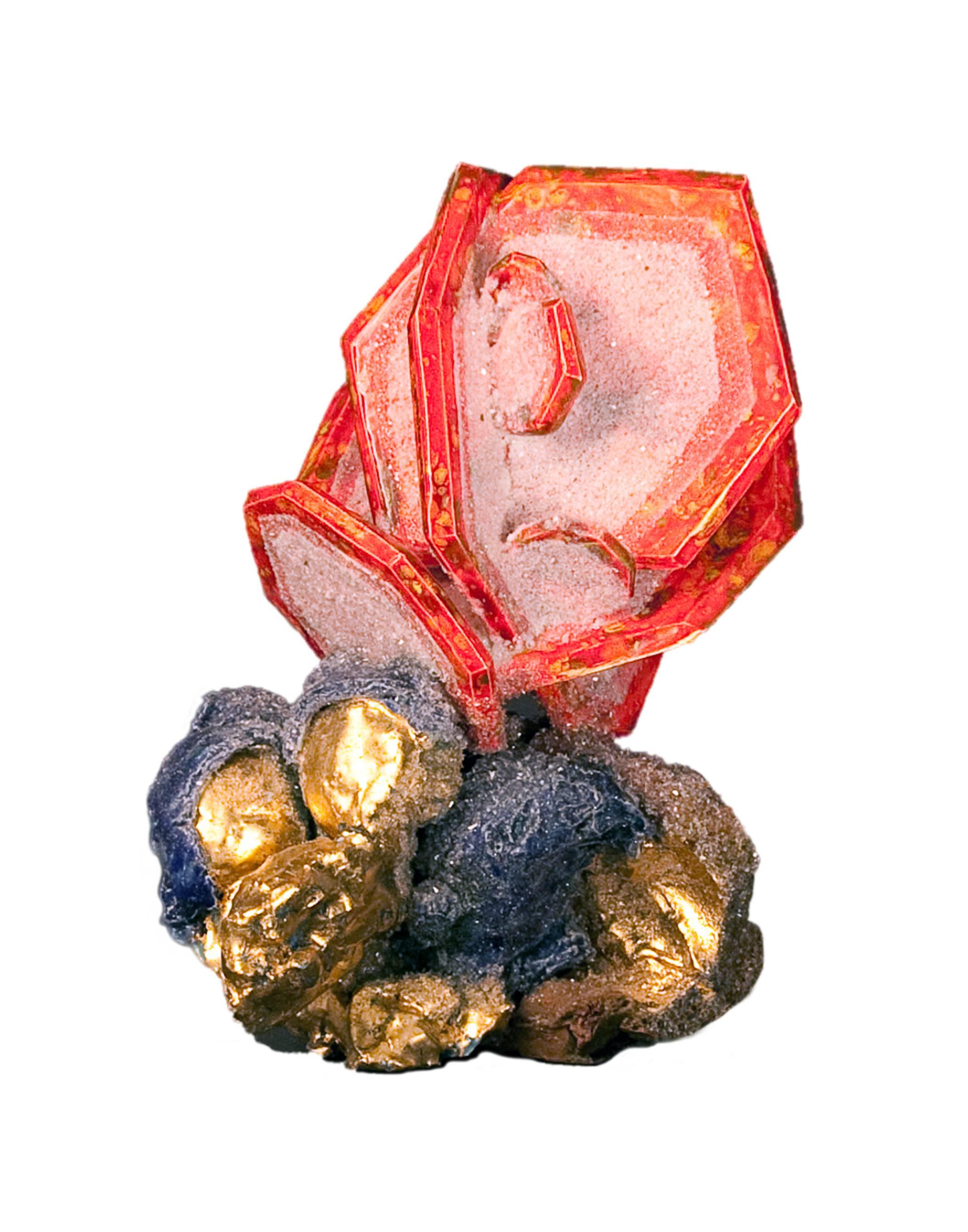 Renee Brown - Rose Wulfenite with Cerussite, Botryoidal Gold with ...