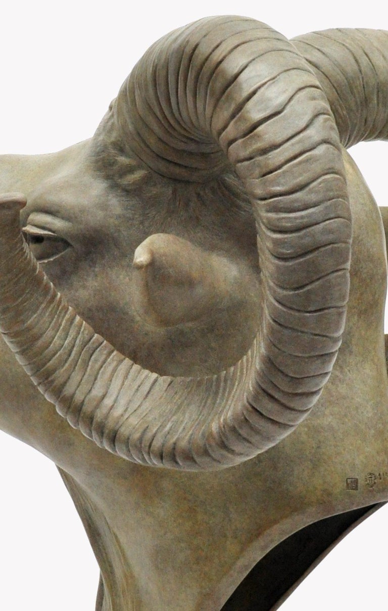 Renee Marcus Janssen - Apollo Ram Aries Bronze Sculpture Zodiac Sign ...