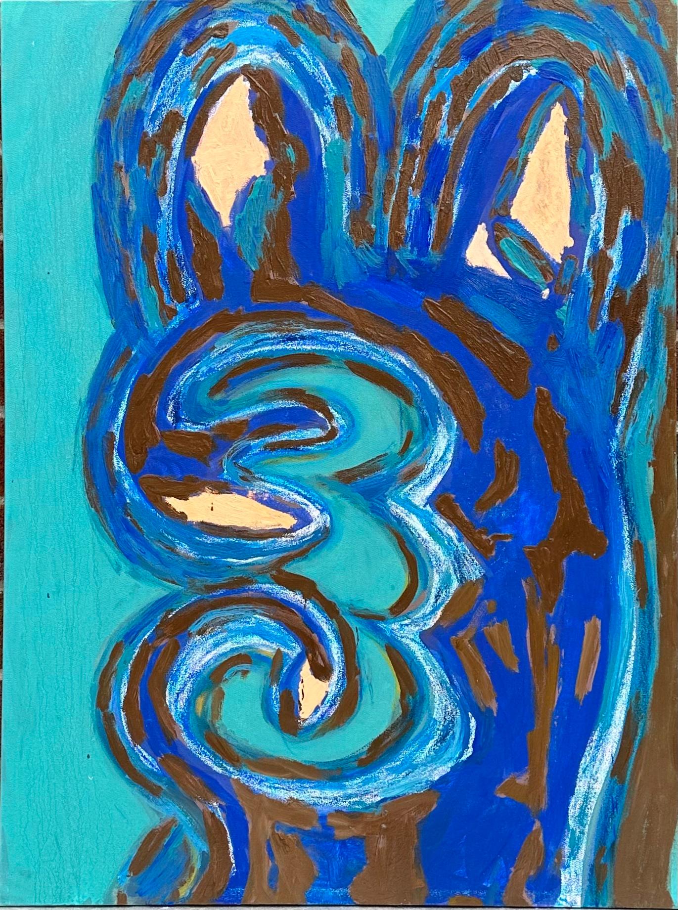 Renelio Marin - Hand Sign 5 contemporary abstract oil painting of a ...