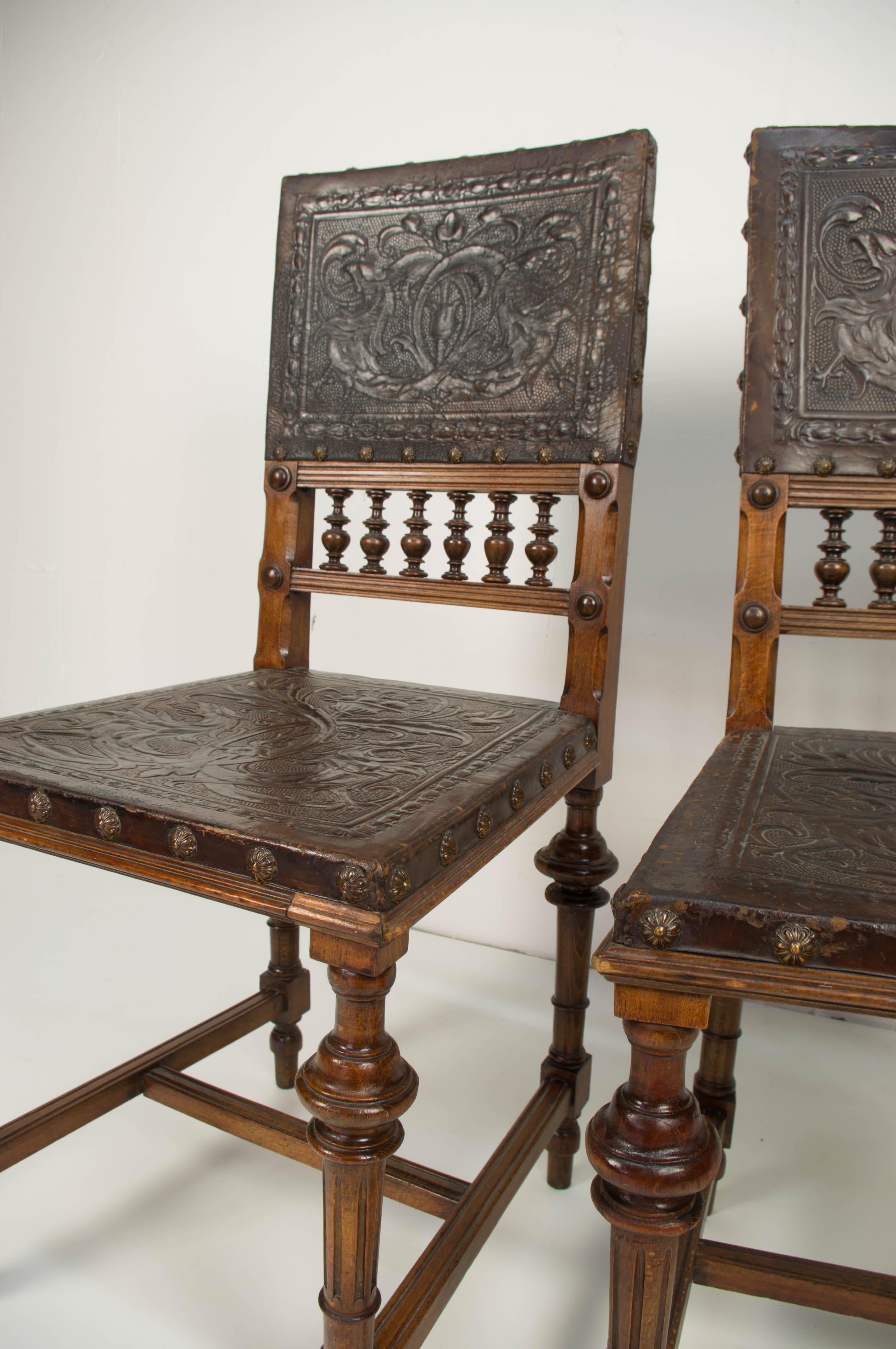 Renaissance Revival Chairs, 1890s at 1stDibs