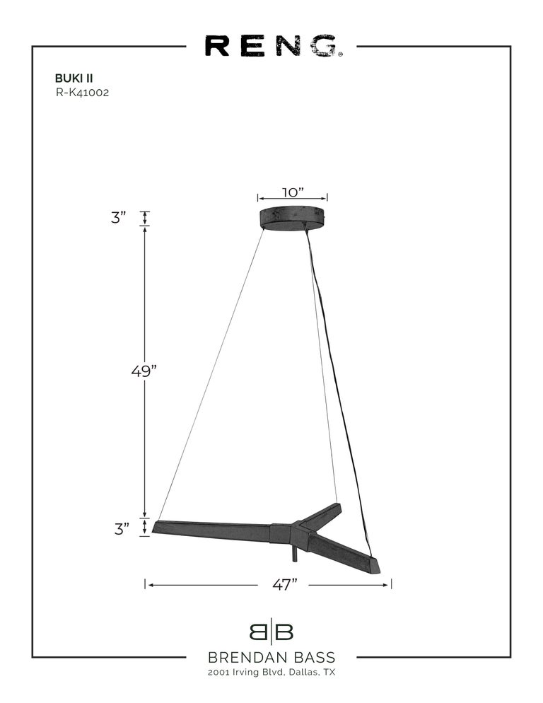 Reng, Buki II, Rustic Modern Brass and Steel Suspension Light For Sale ...