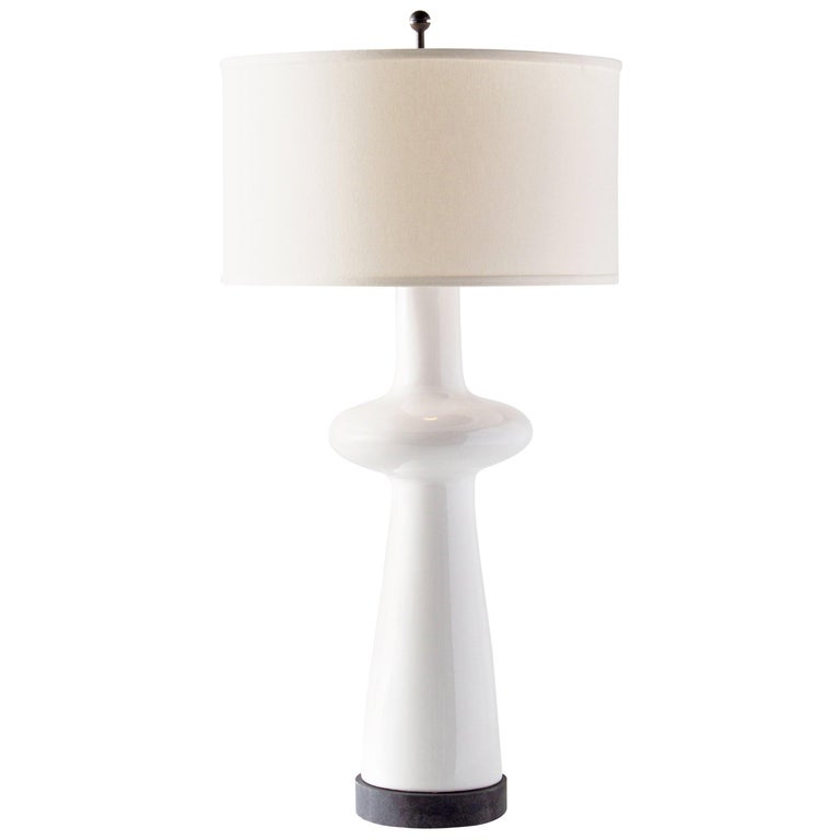 RENG, Finial, Form Bone Glaze Ceramic Lamp For Sale at 1stDibs