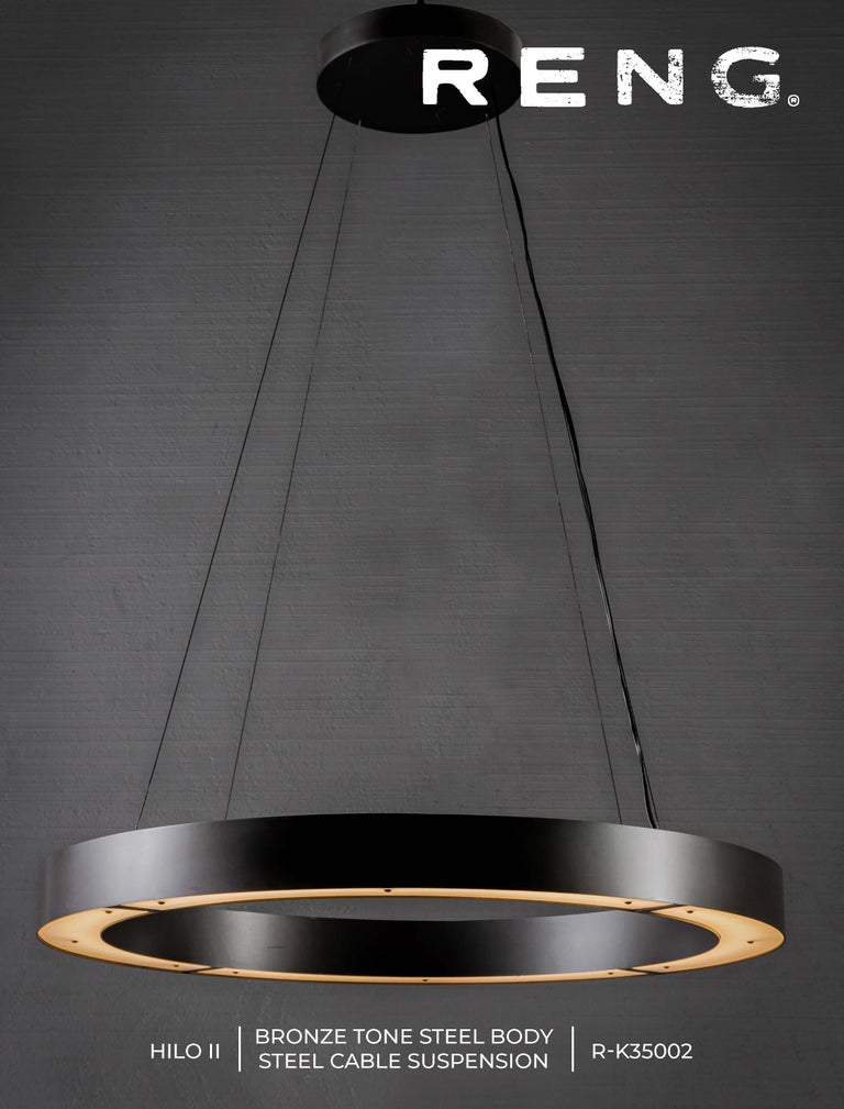 RENG, Hilo II, Forged Steel, Modernist Suspension Ring LED Light For ...