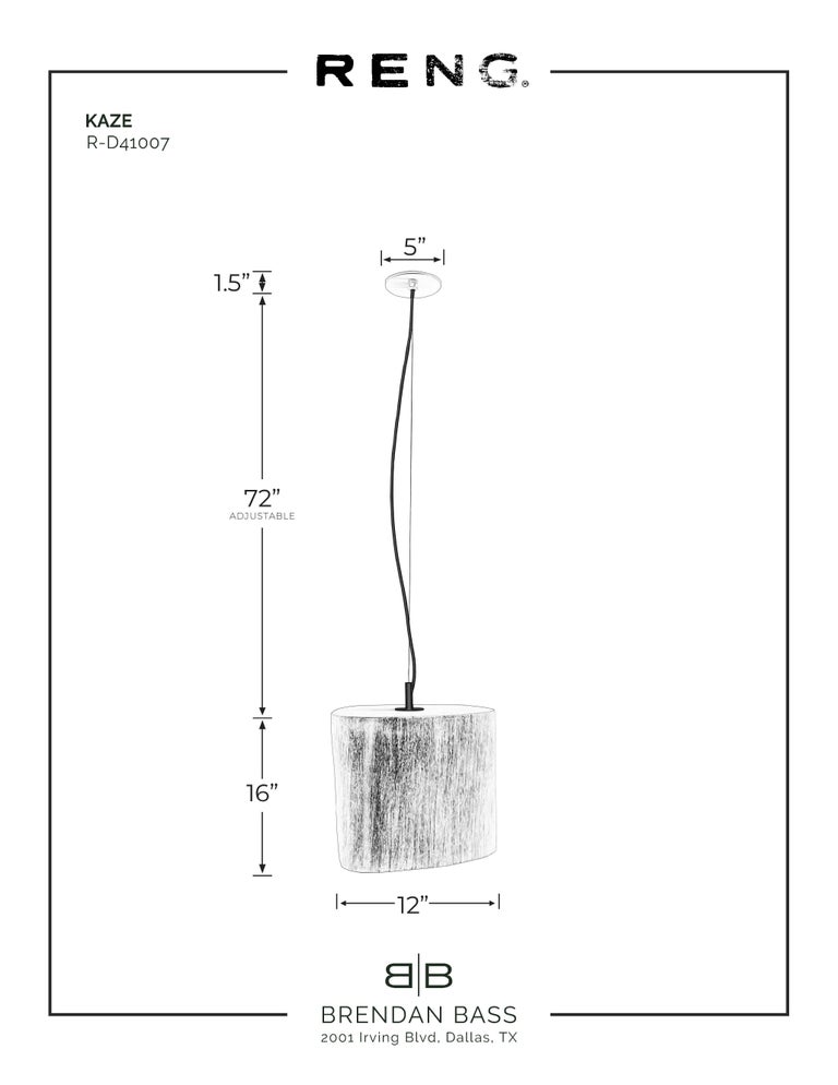 RENG, Kaze, Hand Formed Ceramic Pendant Light For Sale at 1stDibs