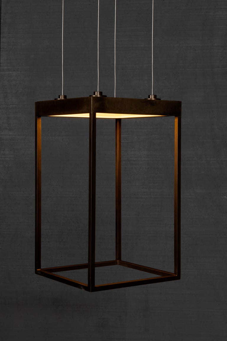Reng, Kusho I Architectural Void Space Brass Pendant Light For Sale at ...