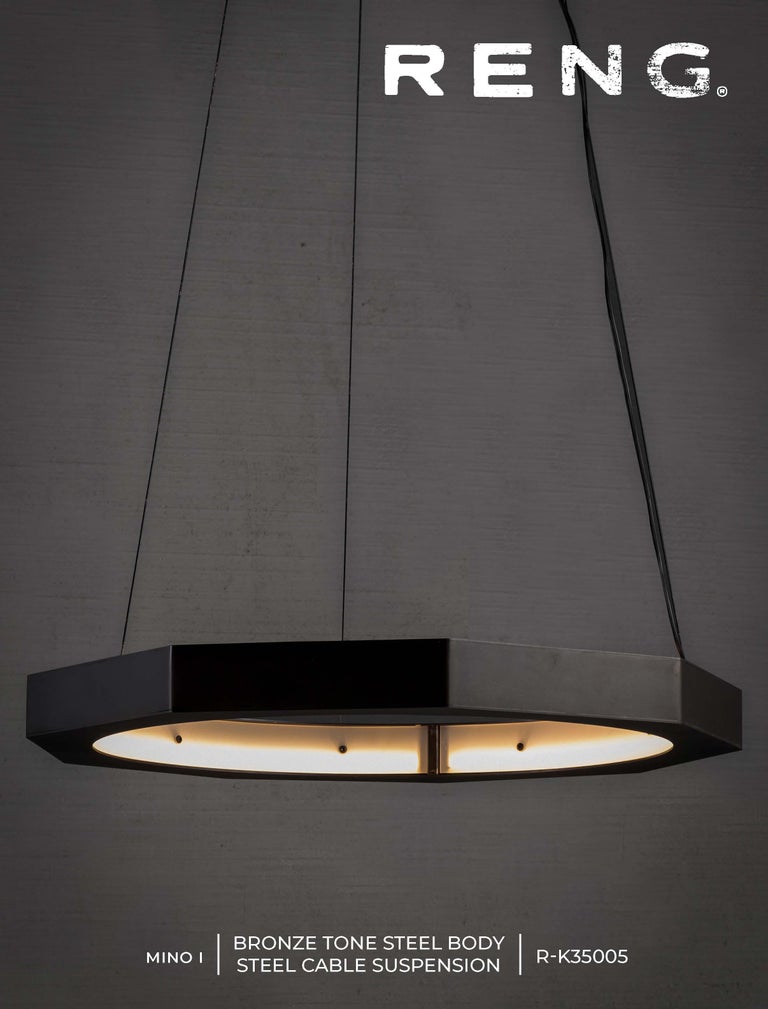 RENG, Mino I, Modernist Suspension Octagon Light For Sale at 1stDibs