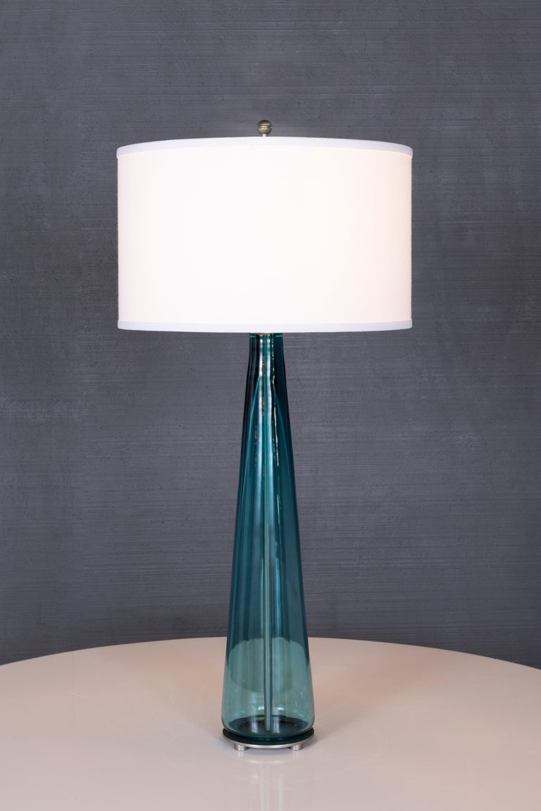 RENG, Surinda, Aqua Crystal Table Lamp For Sale at 1stDibs