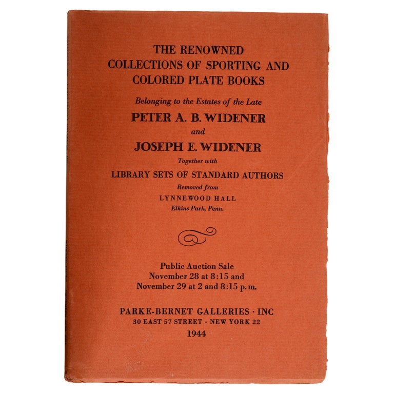 Renowned Collection Sporting and Colored Plate Books Estate Peter and ...