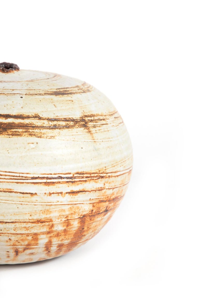 Renzo Faggioli Ceramic Vessel in Variegated Creamy Earthtones For Sale ...