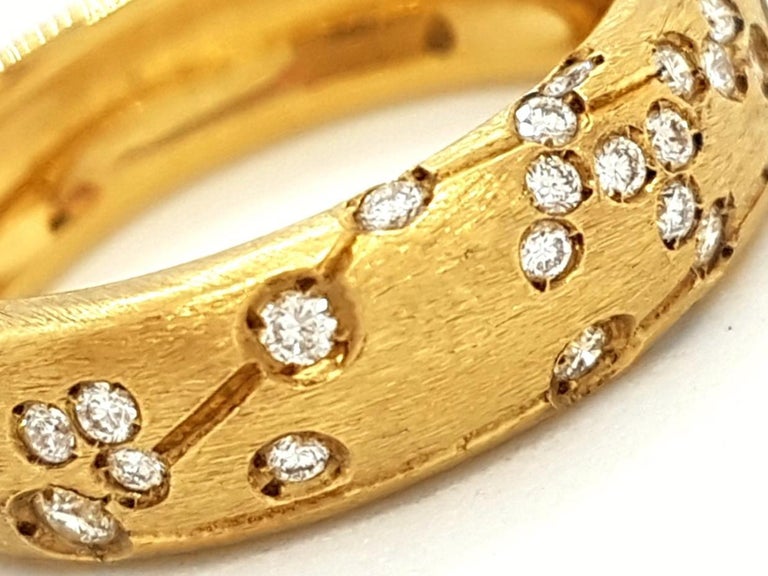 Repossi Ring Astrale Yellow Gold Diamond For Sale at 1stDibs