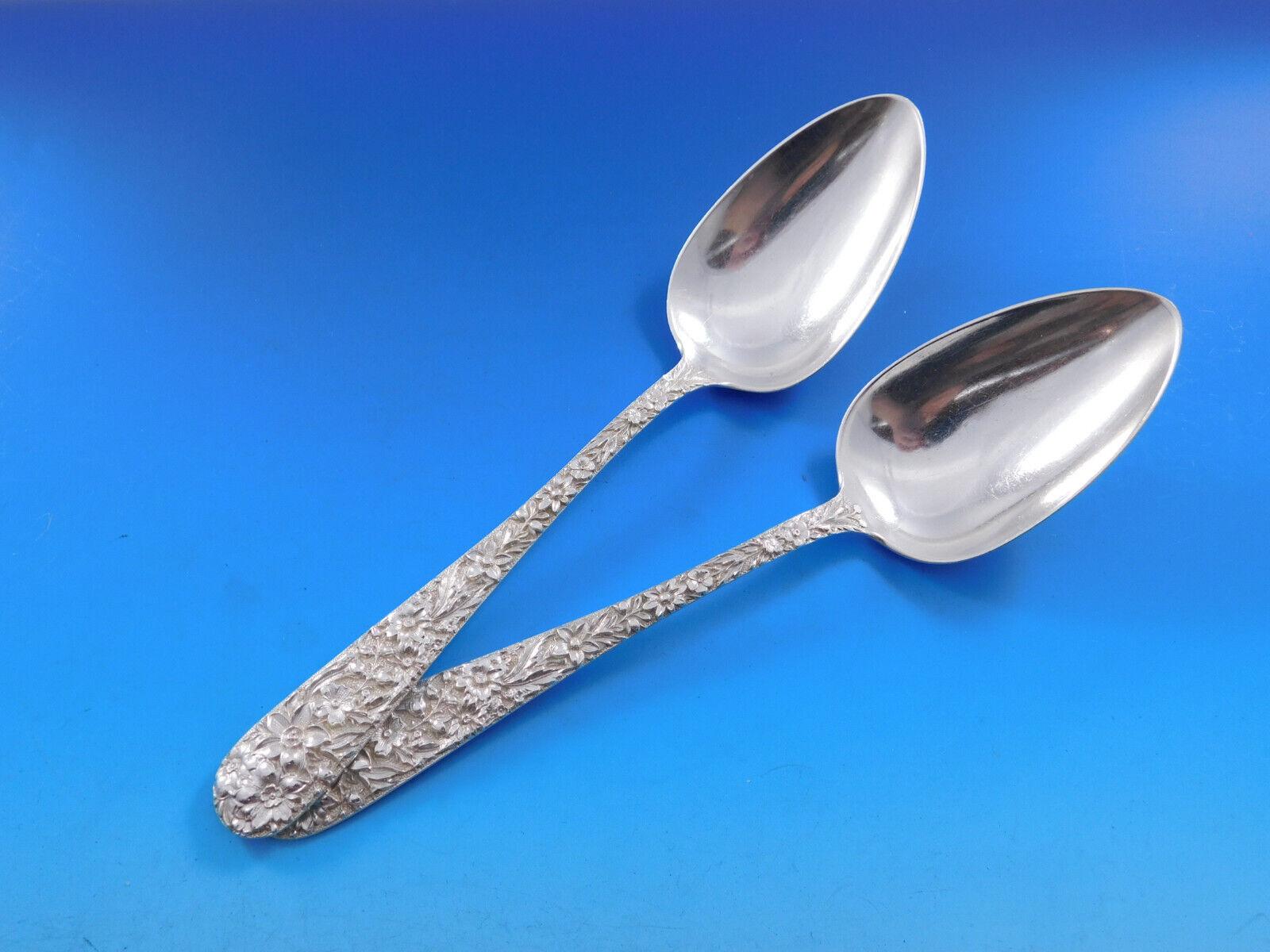 Repousse by Kirk Sterling Silver Flatware Set Service 80 pcs Dinner Old ...