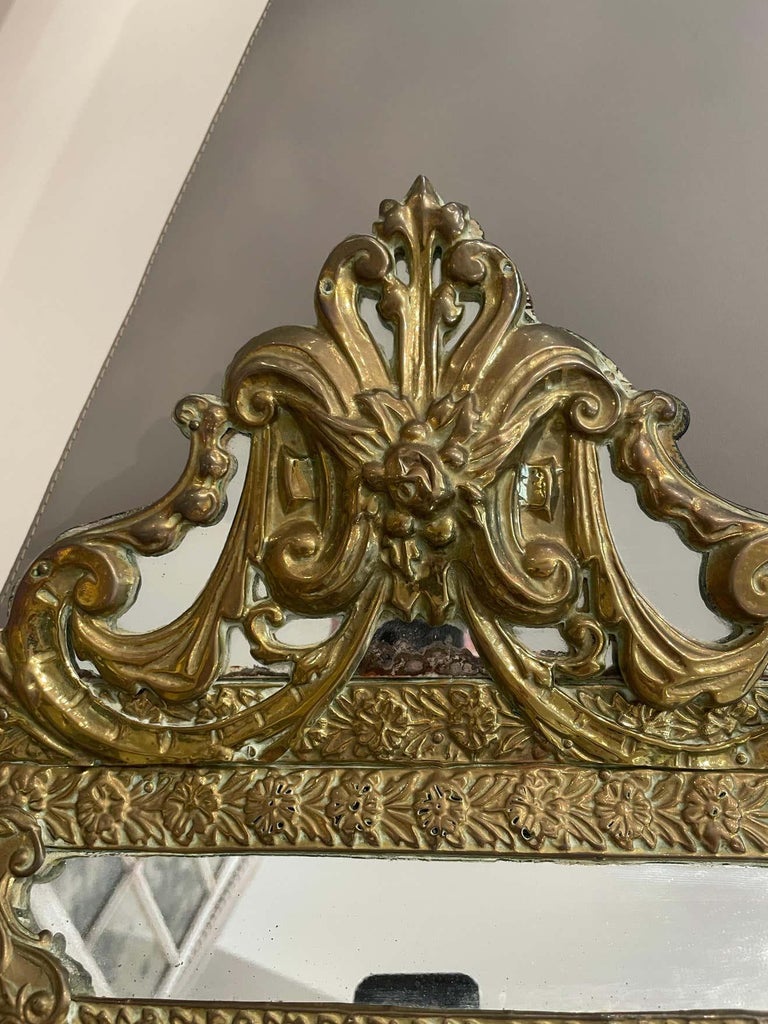 Repousse Mirror, 19th Century, Louis XIV Style at 1stDibs