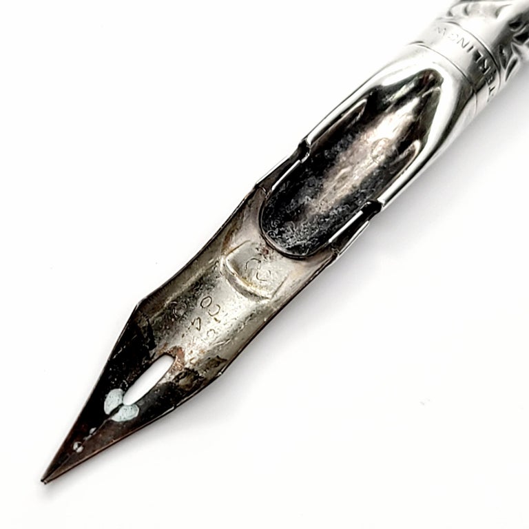 Repousse Sterling Silver Fountain Pen at 1stDibs