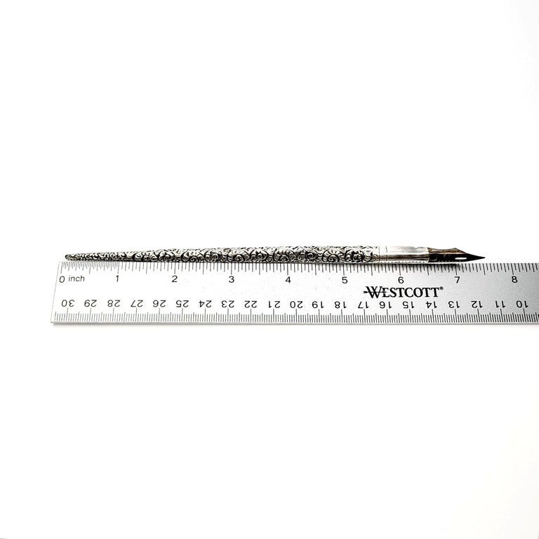 Repousse Sterling Silver Fountain Pen at 1stDibs