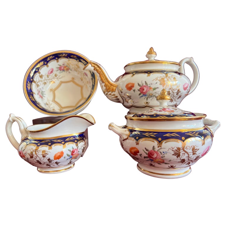 Representative Pieces from a Yates Bone China Tea Set C.1820 For Sale ...