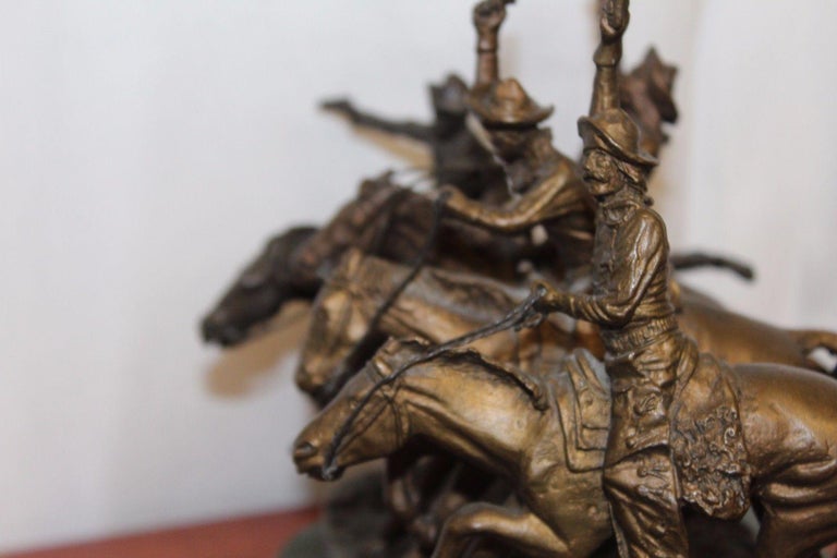 Reproduction Coming Thru the Rye Solid Bronze Sculpture at 1stDibs