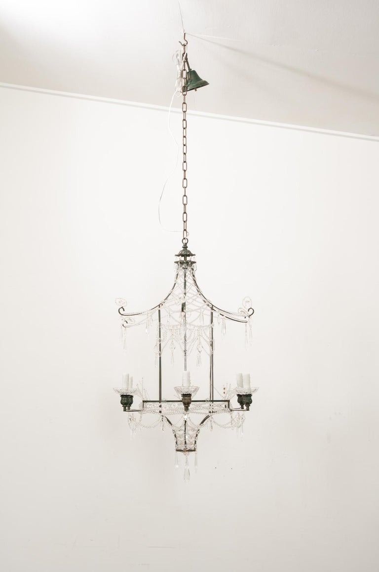 Reproduction Pagoda Style Lantern Chandelier For Sale at 1stDibs