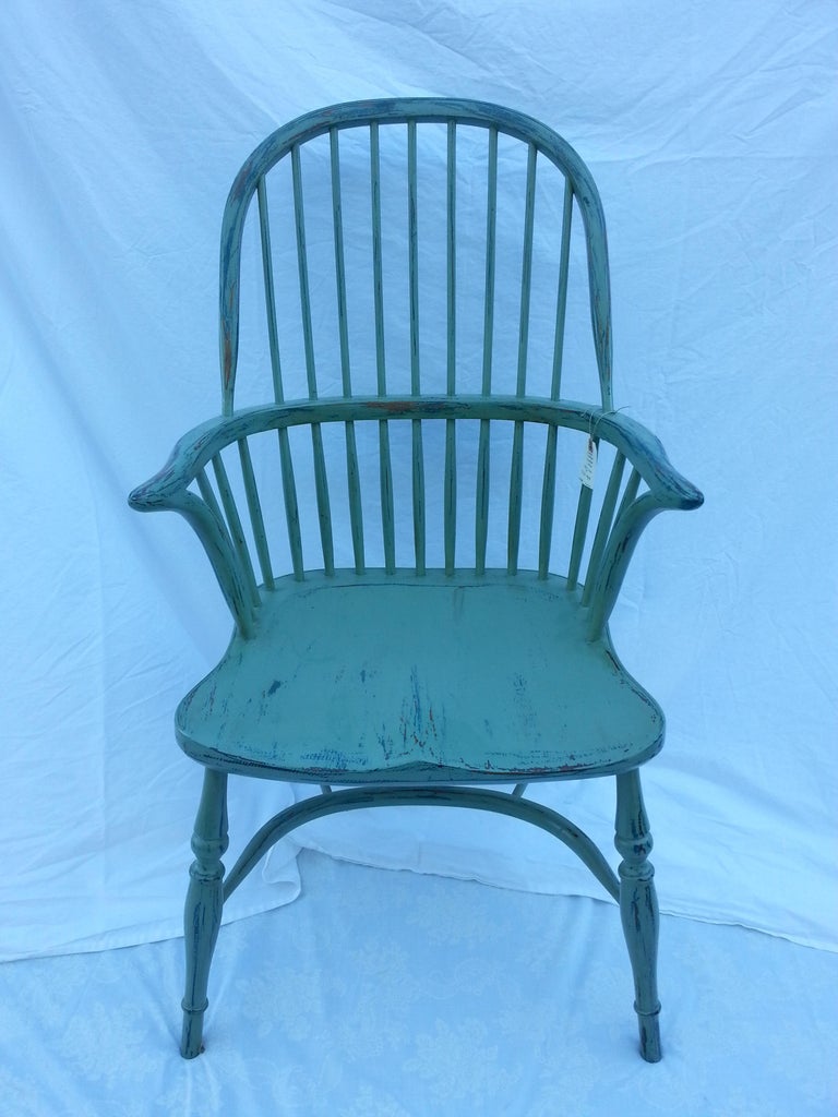 Reproduction Spindle Back Powder Blue Armchair For Sale at 1stDibs ...