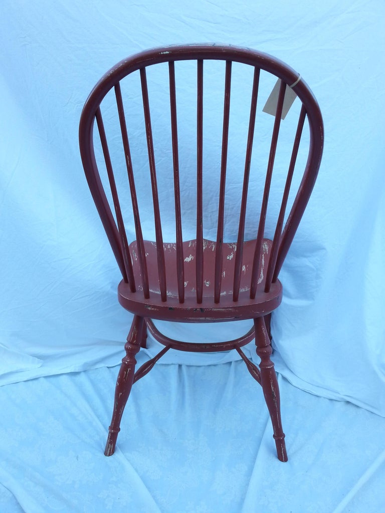 Reproduction Spindle Back Red Side Chair For Sale at 1stDibs ...
