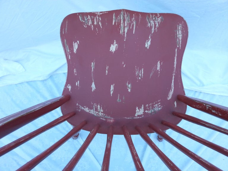 Reproduction Spindle Back Red Side Chair For Sale at 1stDibs ...