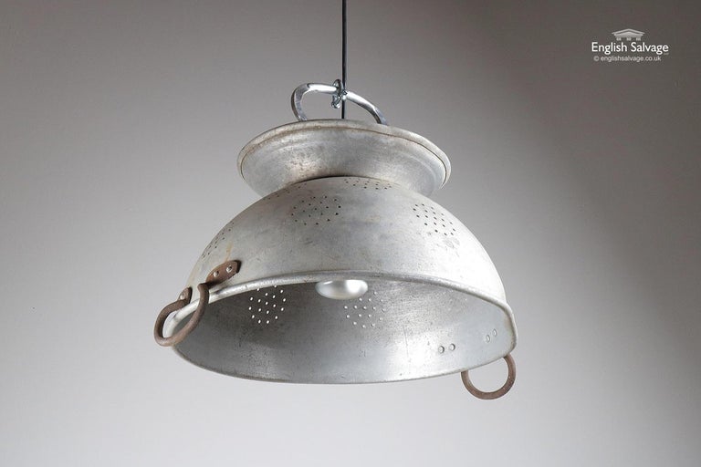 Repurposed Vintage Colander Ceiling Light, 20th Century For Sale at ...
