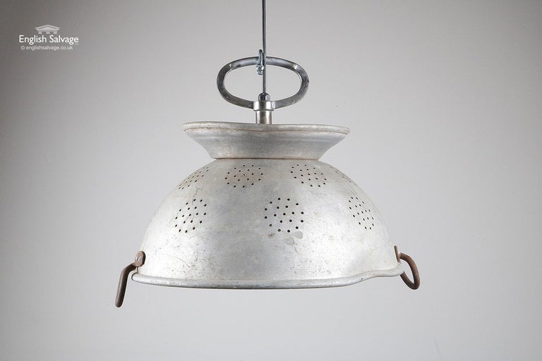 Repurposed Vintage Colander Ceiling Light, 20th Century For Sale at ...