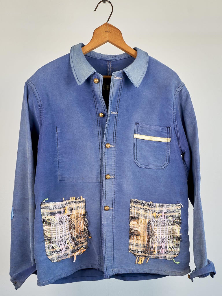 Repurposed Vintage Jacket French Work Distressed Fringe Tweed J Dauphin ...