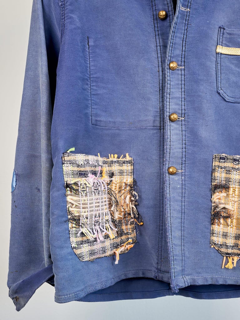 Repurposed Vintage Jacket French Work Distressed Fringe Tweed J Dauphin ...