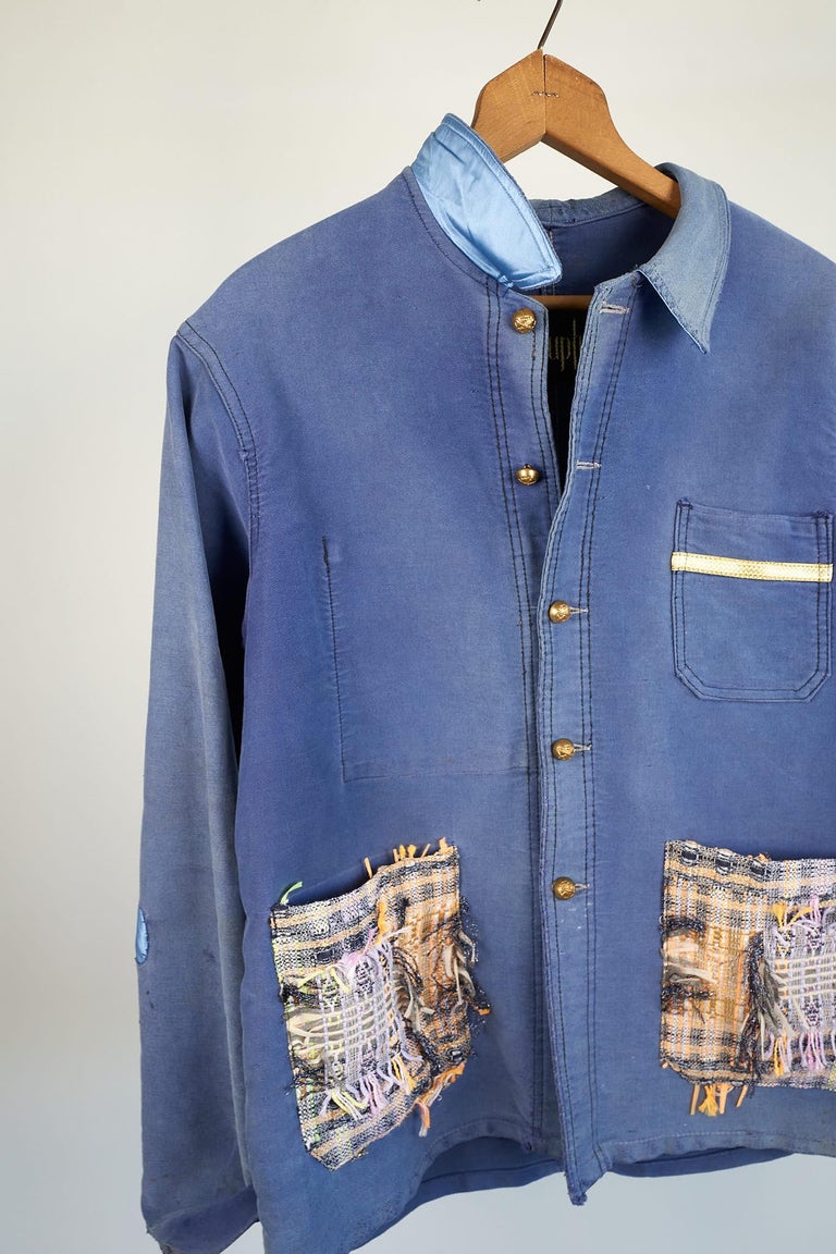 Repurposed Vintage Jacket French Work Distressed Fringe Tweed J Dauphin ...