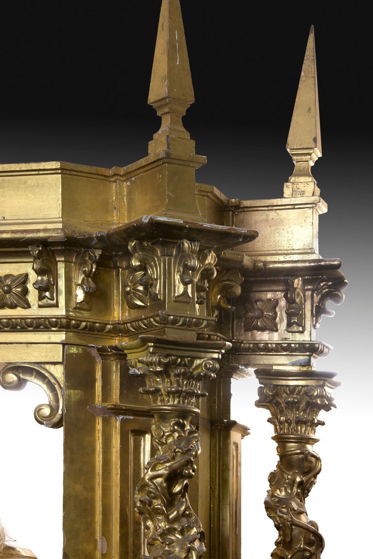 Reredos Fragment, Gilded Wood, circa Second Half of the 17th Century ...