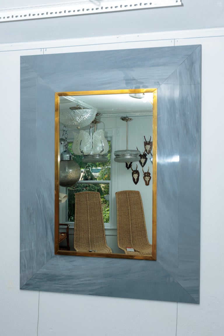 Resin and Brass Surround Mirror For Sale at 1stDibs