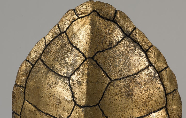 Resin and Gold Leaf Tortoise Shell Sculptures For Sale at 1stDibs