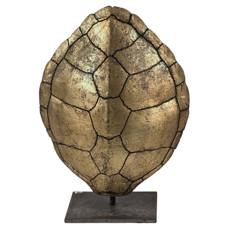 Resin and Gold Leaf Tortoise Shell Sculptures For Sale at 1stDibs