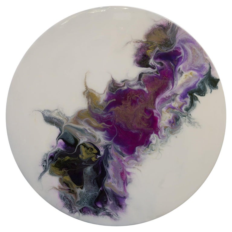 Resin Art Round Panel For Sale at 1stDibs