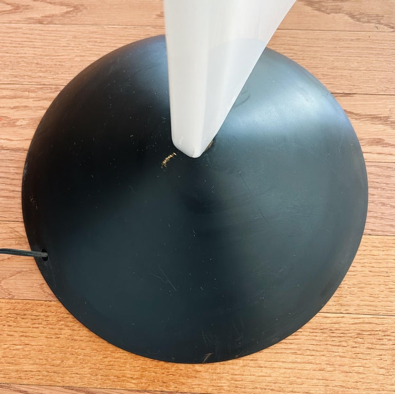 Resin Floor Lamp with Woven Shade For Sale at 1stDibs