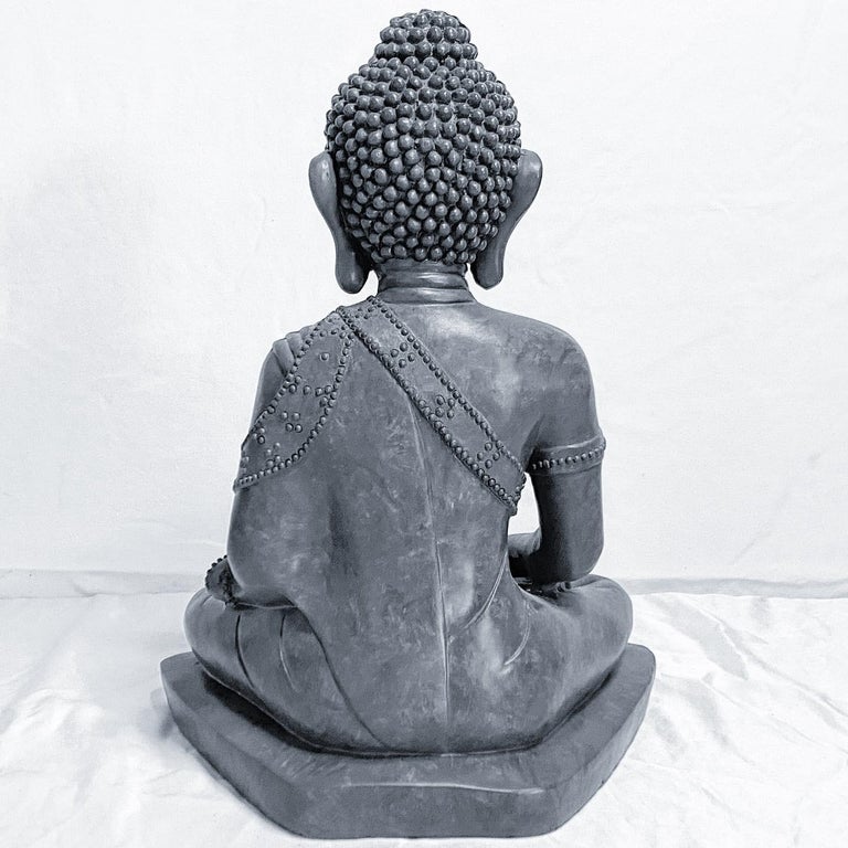 Resin Sitting Buddha Sculpture by Seymour Mann For Sale at 1stDibs