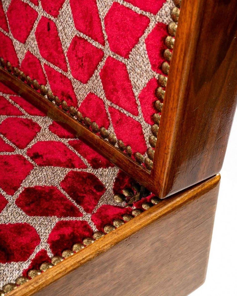 Rest Bed, Mobile Armrests, Golden Walnut and Beech, Fabric Maison Casal ...